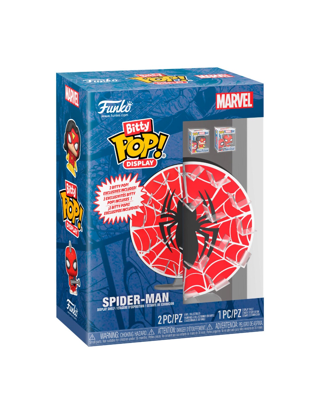 Funko Bitty POP display SpiderMan Marvel