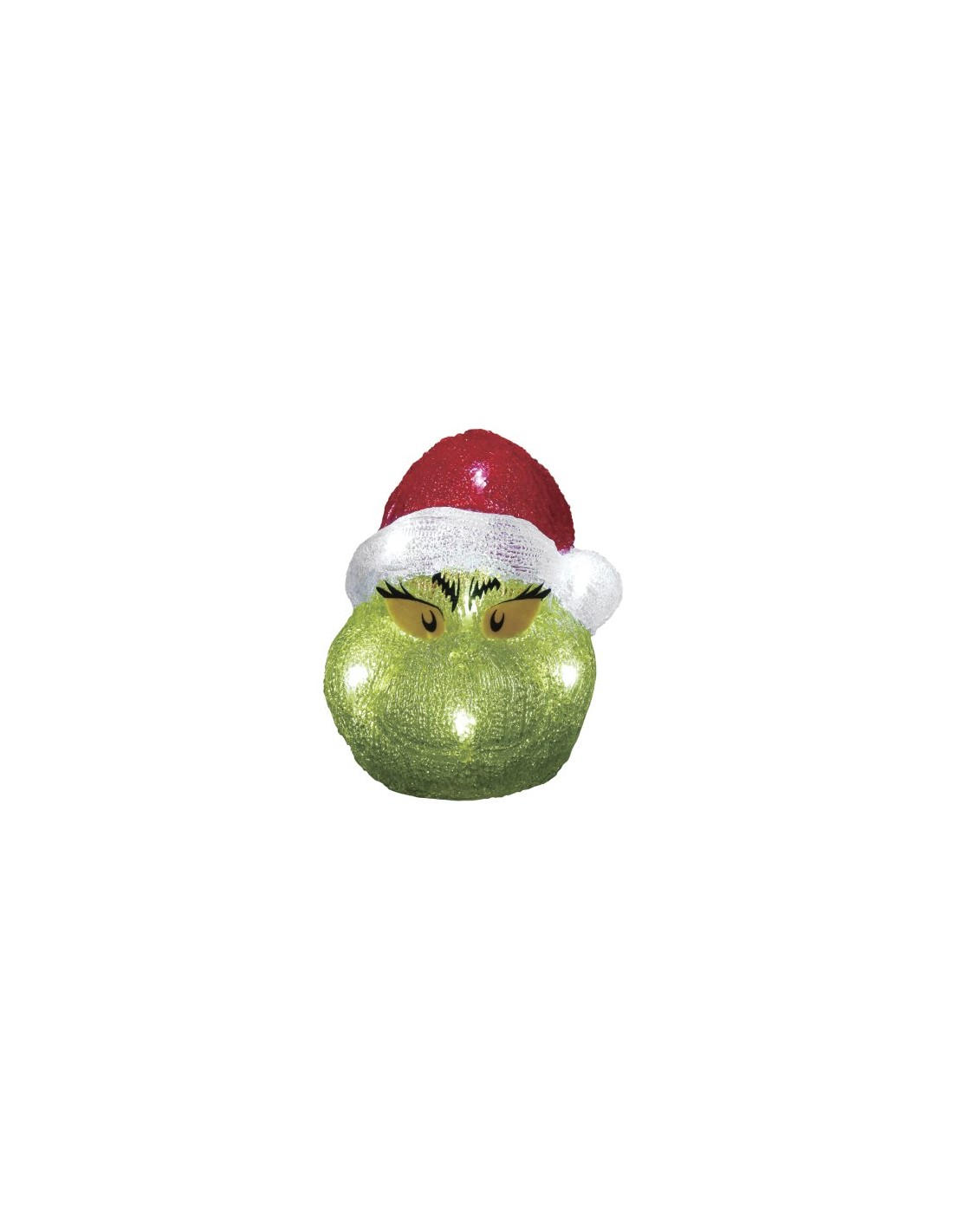 Figura Cabeza de Grinch con luz