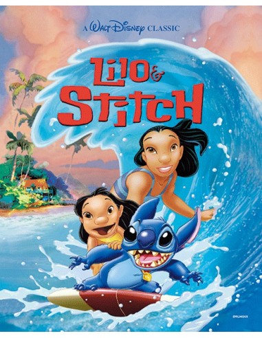 Póster 3D lilo y stitch